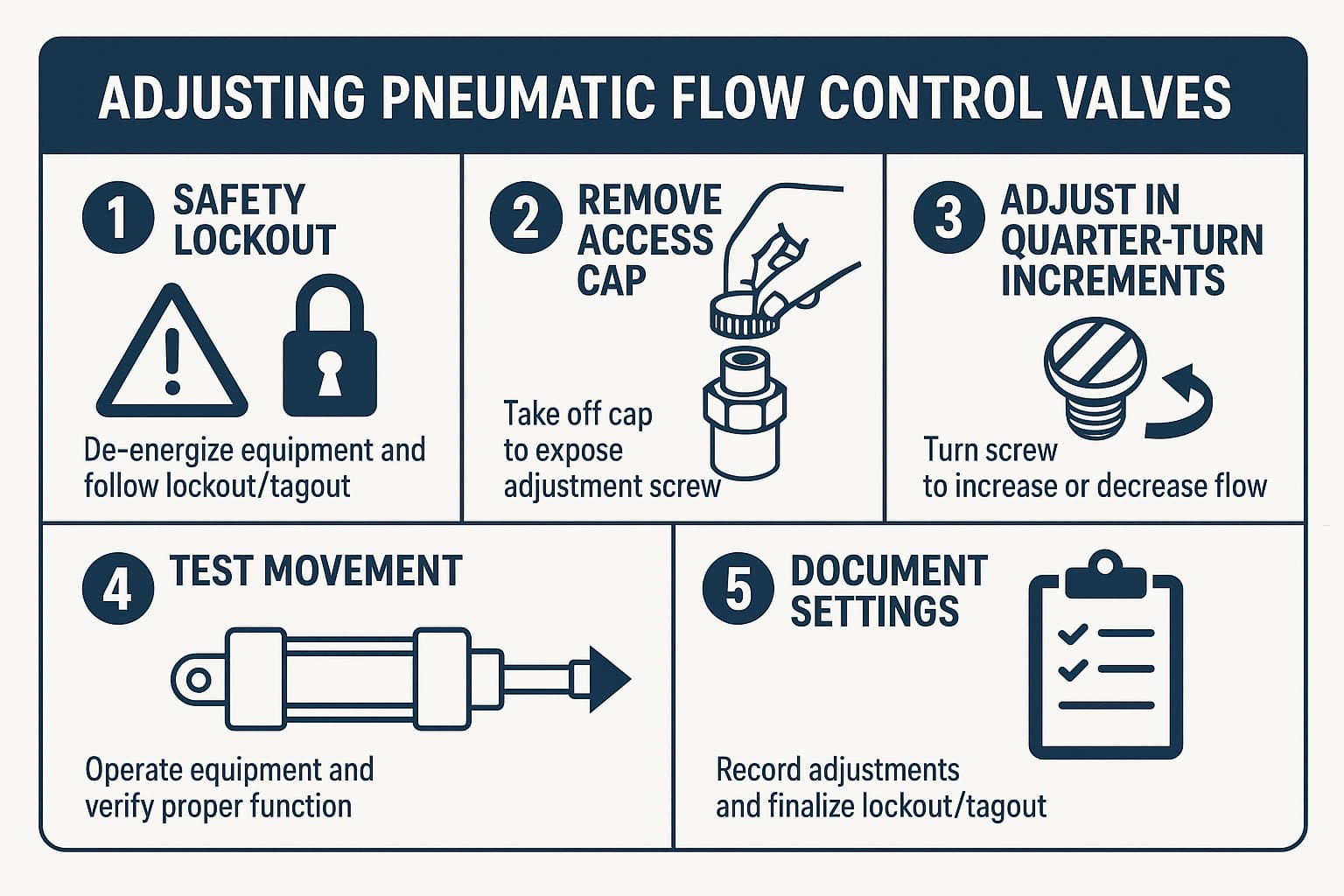 How to Adjust Flow Control Valves in Pneumatic Systems
